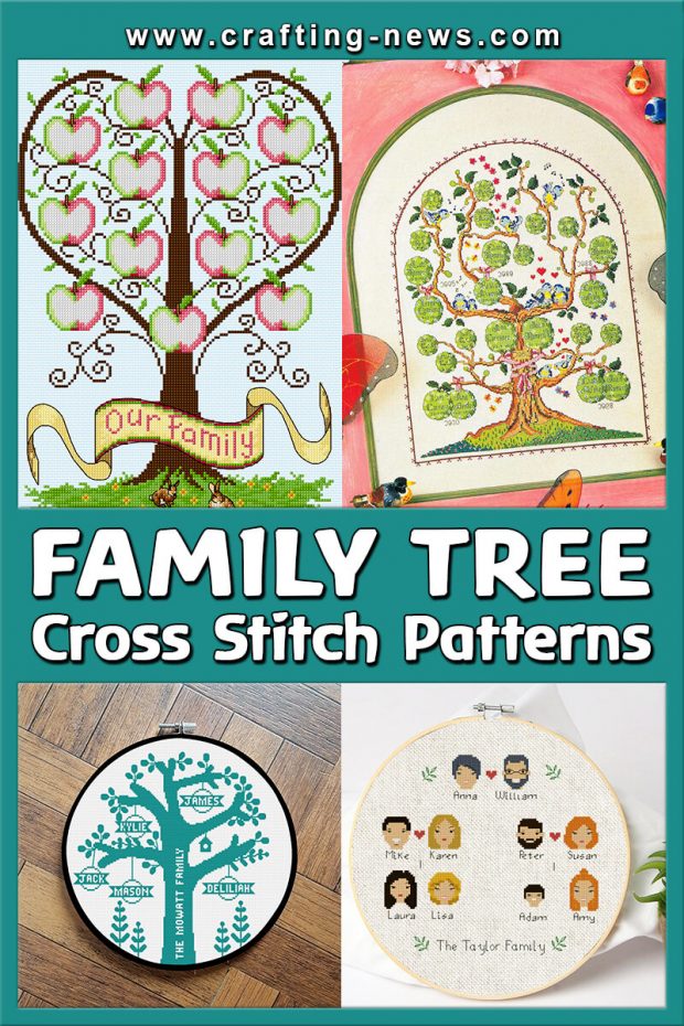 20 Family Tree Cross Stitch Patterns - Crafting News