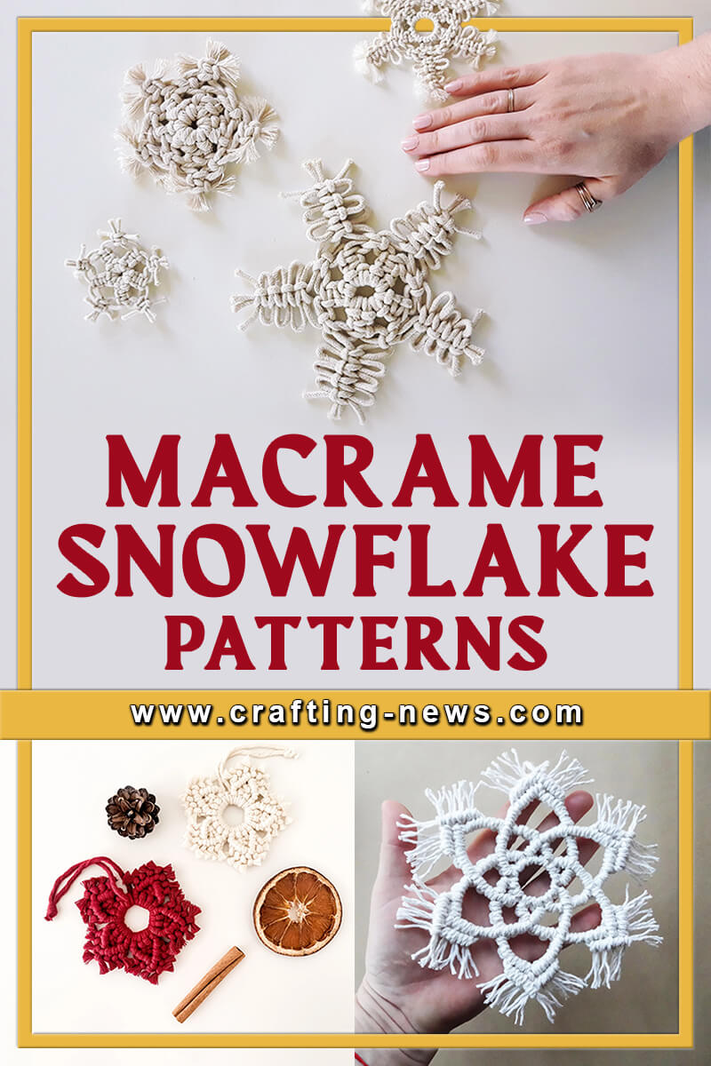 24 Macrame Snowflake Patterns - Crafting News