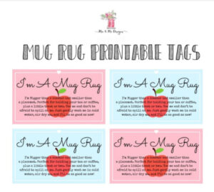 Printable Mug Rug Tags and 27 Mug Rug Patterns to Try - Crafting News